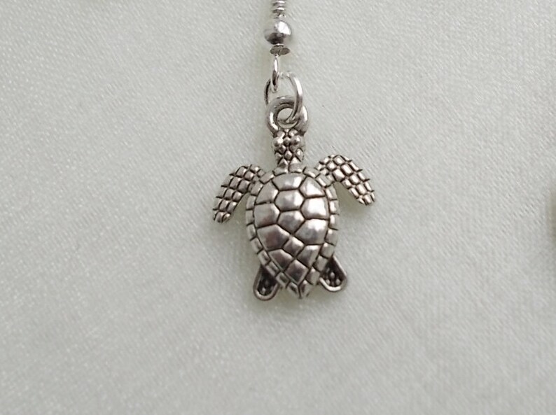 Turtle earrings silver earrings handmade earrings animal | Etsy