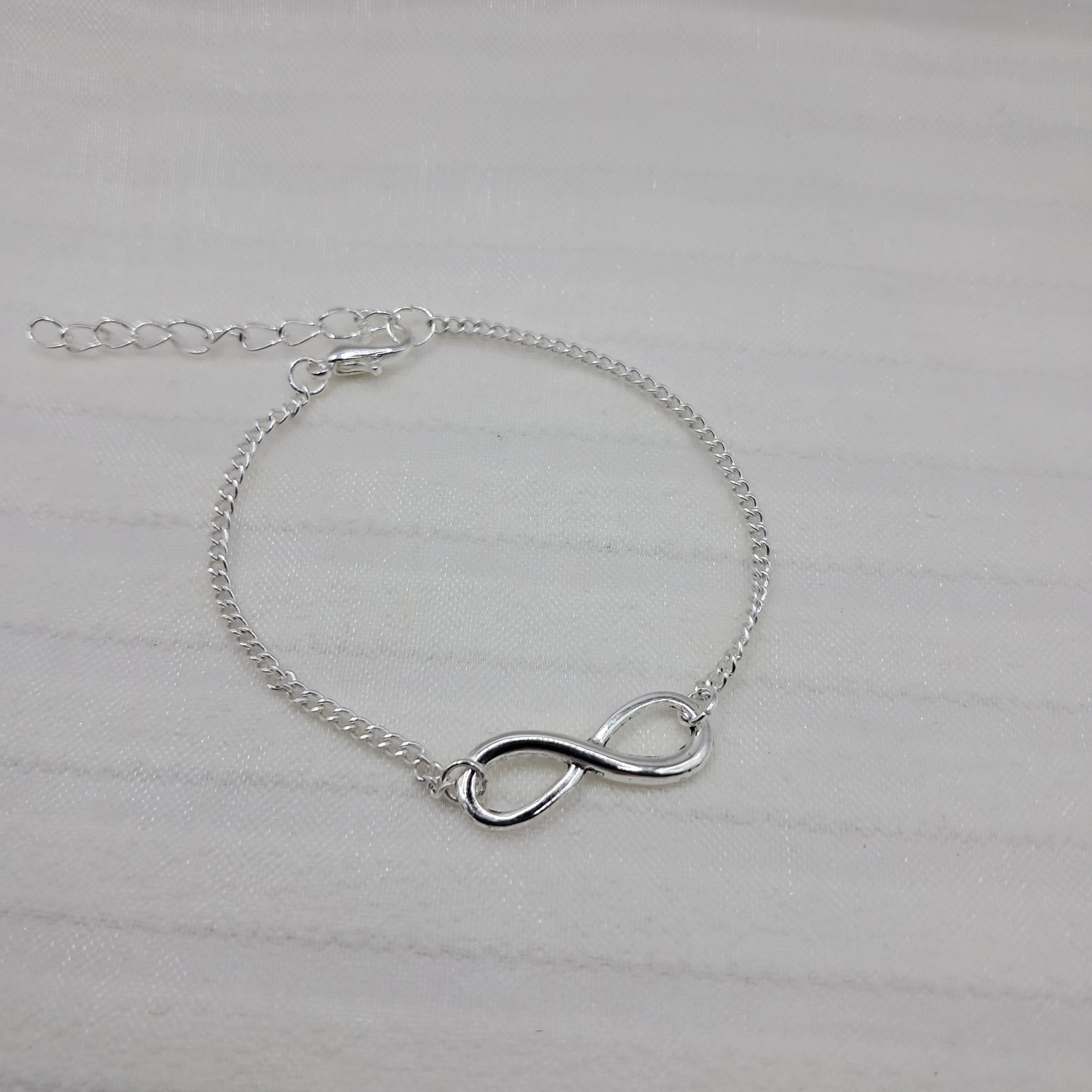 Silver Infinity Bracelet, a Simple Silver Bracelet With Infinity ...
