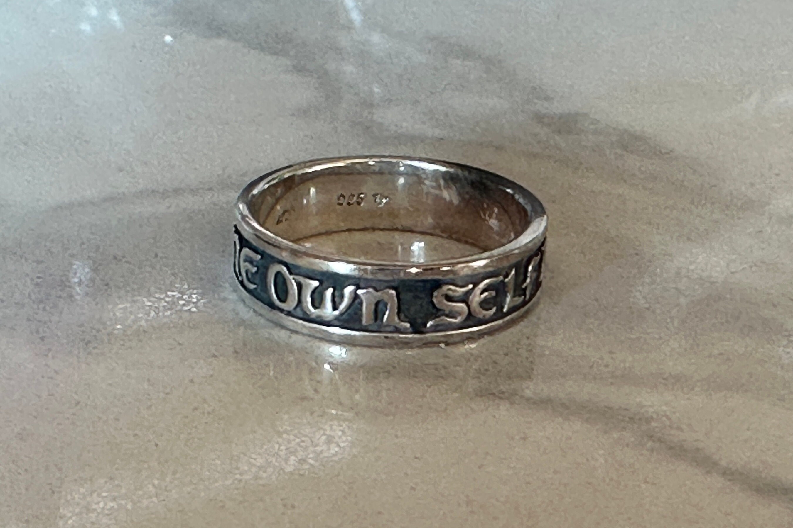 To Thine Own Self Be True Shakespeare Hamlet Quote Ring Statement ...