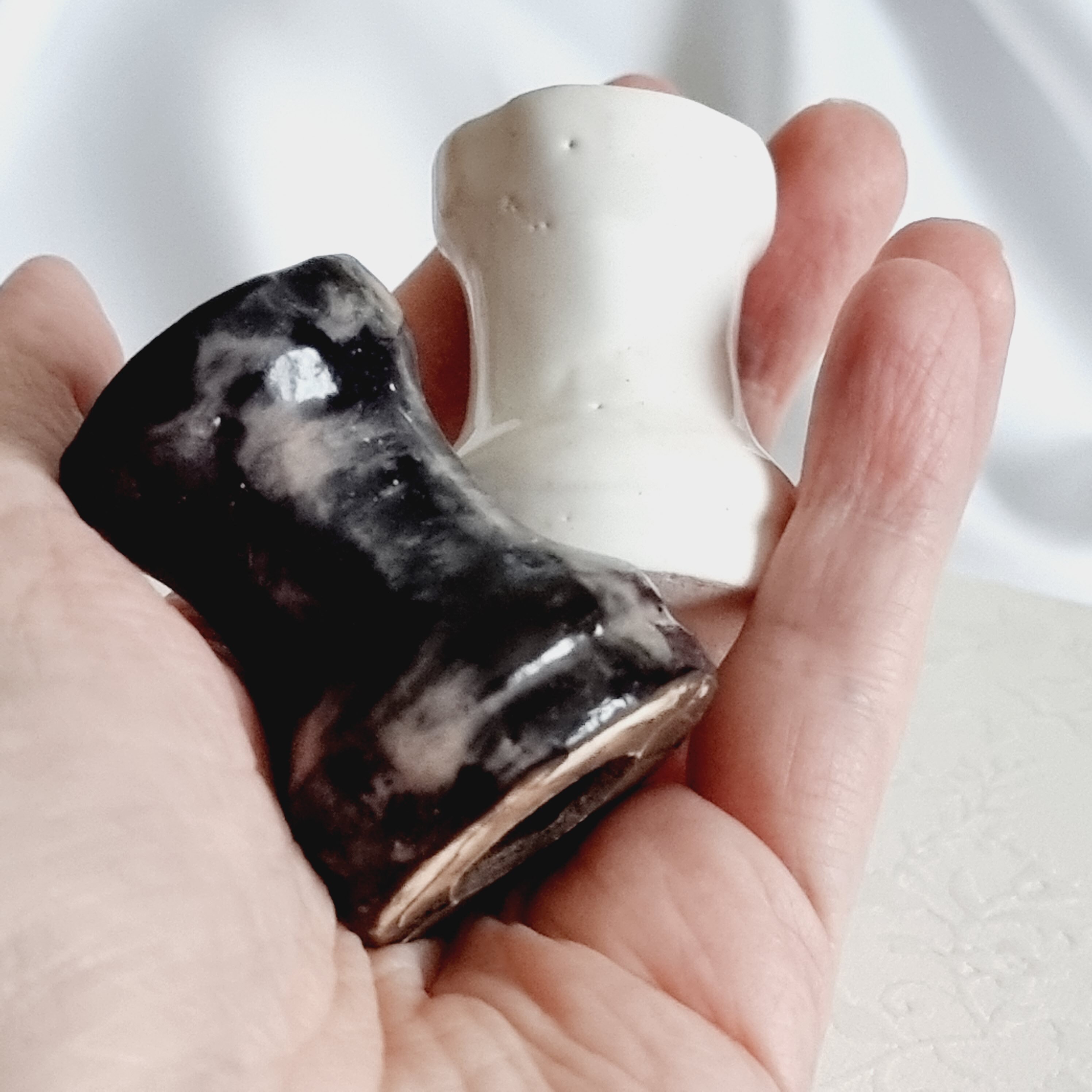 Handmade Ceramic Chess Rook Set: Black & White Souvenirs - Etsy