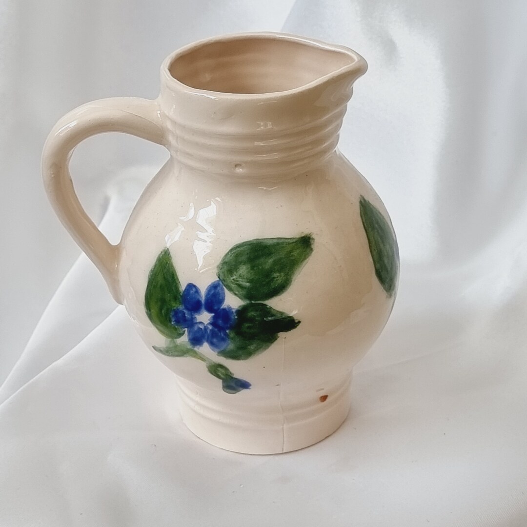 White and Blue Ceramic Pitcher, Beautiful Ceramic Gift, Friendship Gift ...