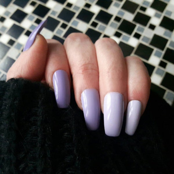 Lilac Nails - Etsy