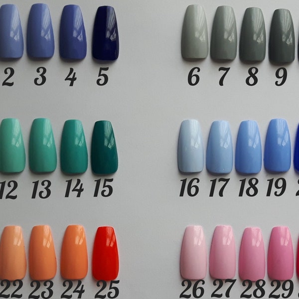 Long False Nails - Etsy