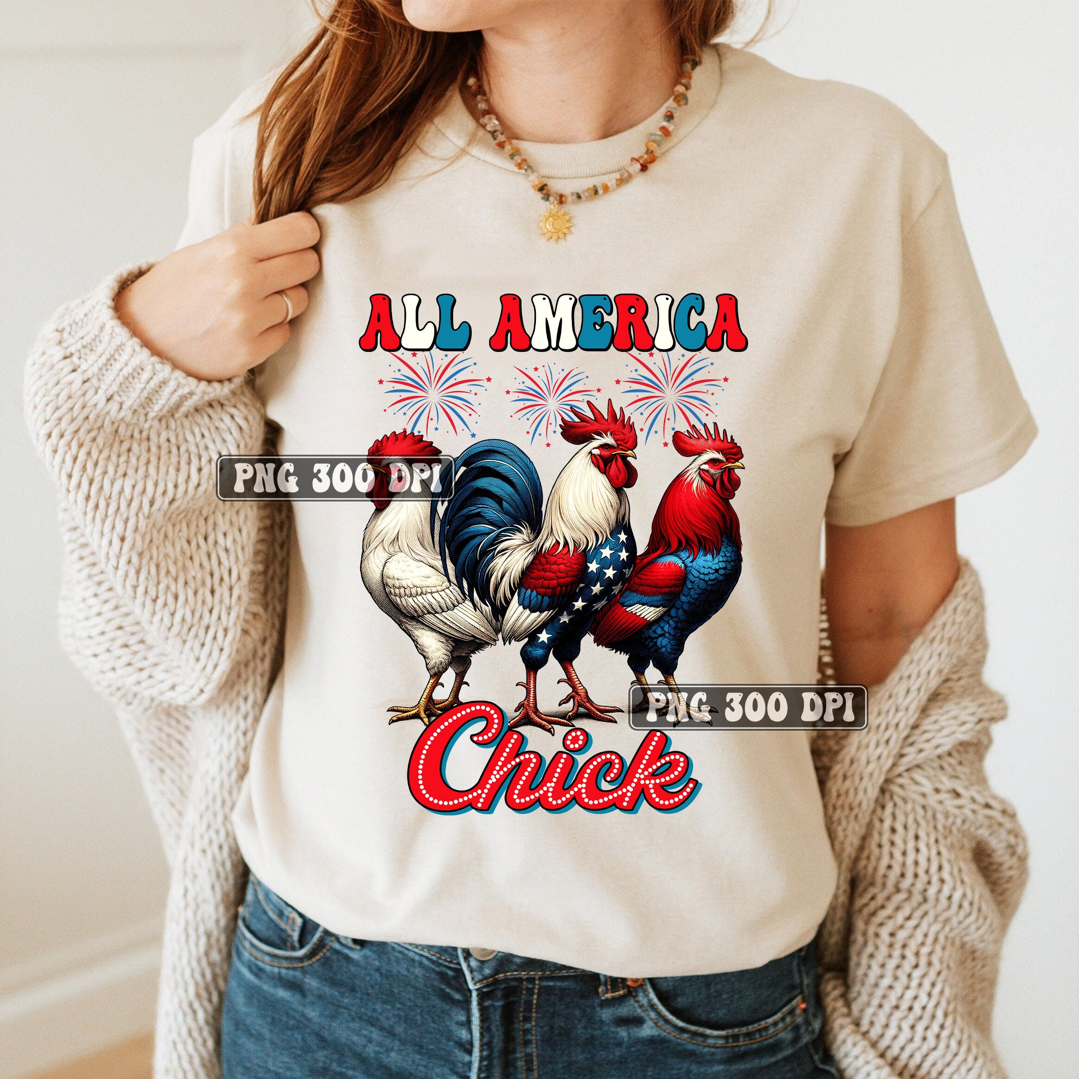 Patriotic USA Chickens Png,patriotic USA Chicken, American 4th of July ...