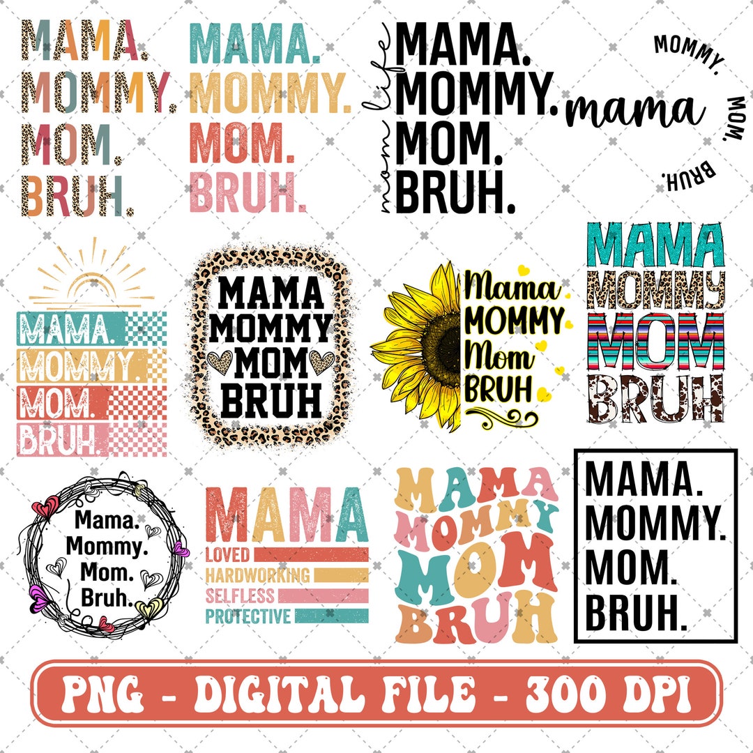 Mother's Day PNG Bundle, Mama PNG Bundle, Mama Leopard Png, Mother ...