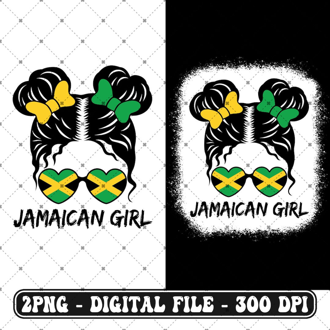 Jamaican Girl Messy Hair Jamaica Pride Patriotic Womens Kids, Jamaica ...