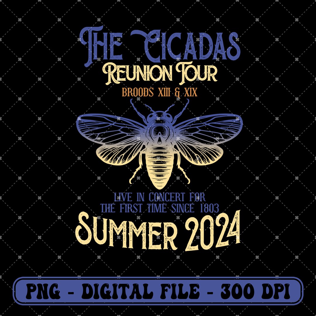 Cicada 2024 PNG, the Cicadas Reunion Tour Summer 2024 Digital Download ...