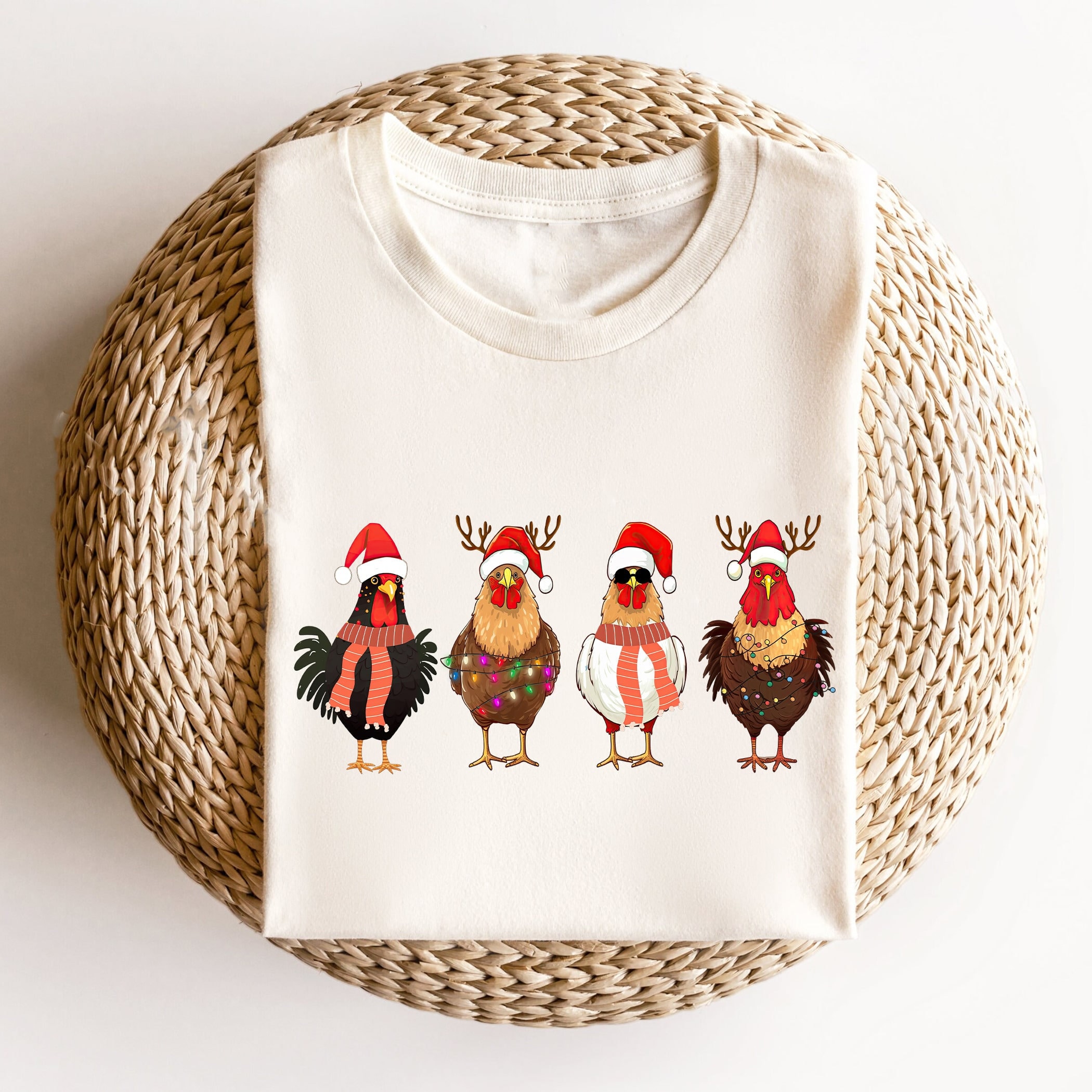 Сute Christmas Chickens Png, Farm Animal Christmas, Funny Christmas ...