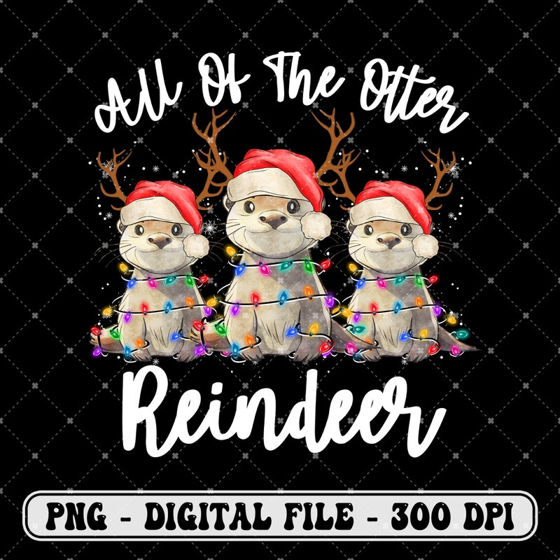 Christmas Otter - Etsy