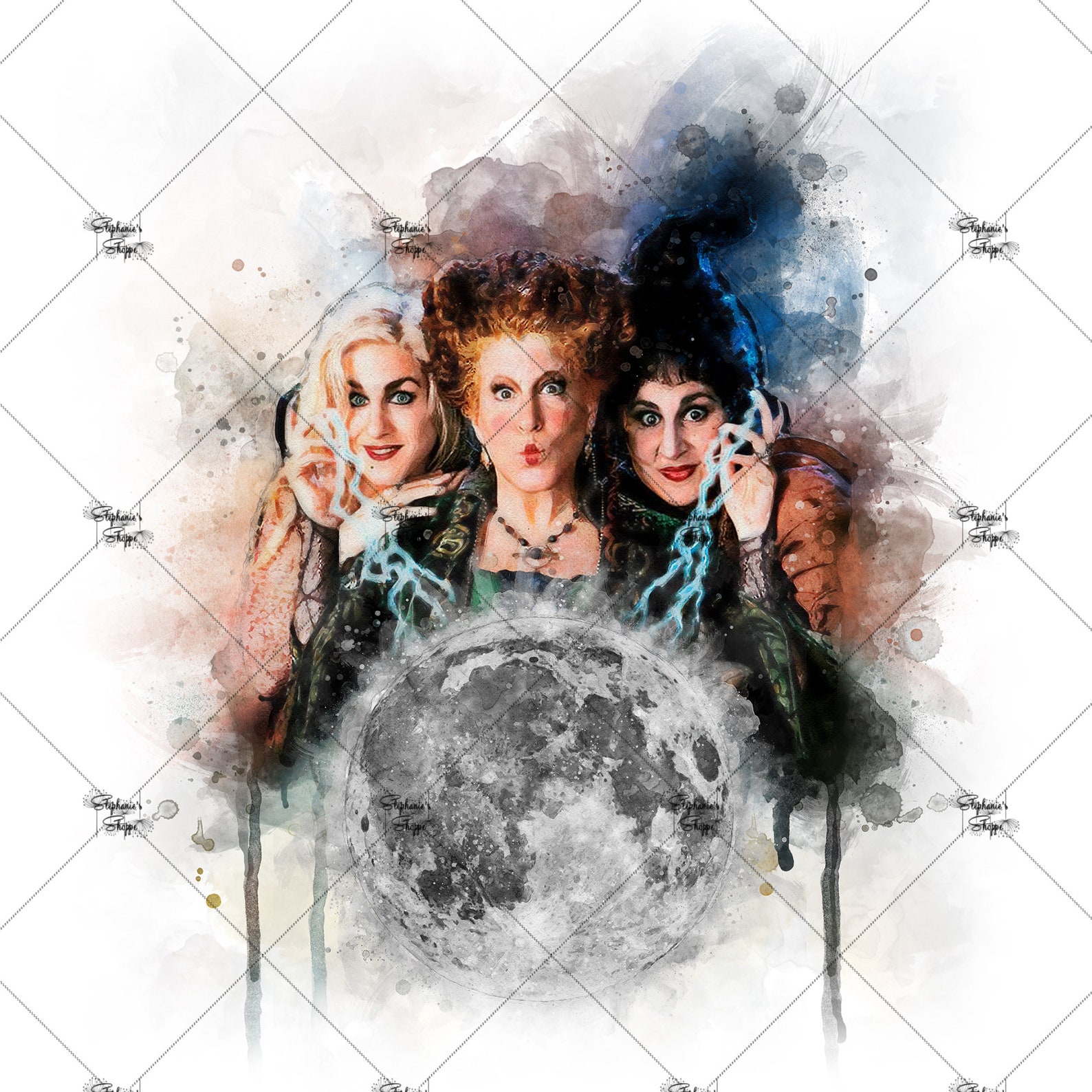 Hocus Pocus High Resolution Watercolor ClipArt Digital | Etsy