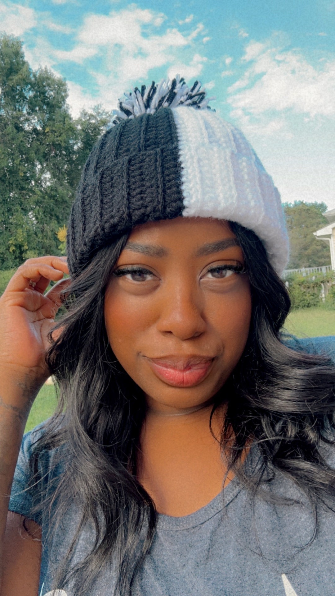 Two Tone Crochet Hat | Crochet Winter Hat| Bulky Hat - Etsy