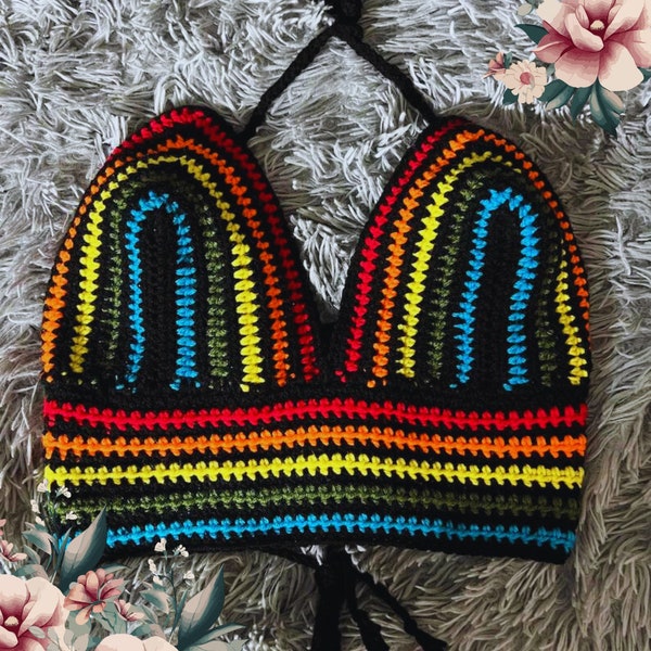 Rainbow Crop Top - Etsy