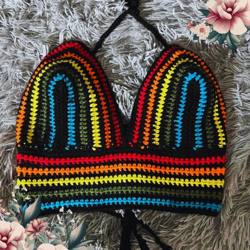 Rainbow Crop Top - Etsy