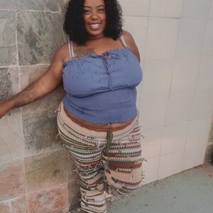 Scrap Yarn Pants | Handmade | Custom Pants| Plus-size Friendly | - Etsy