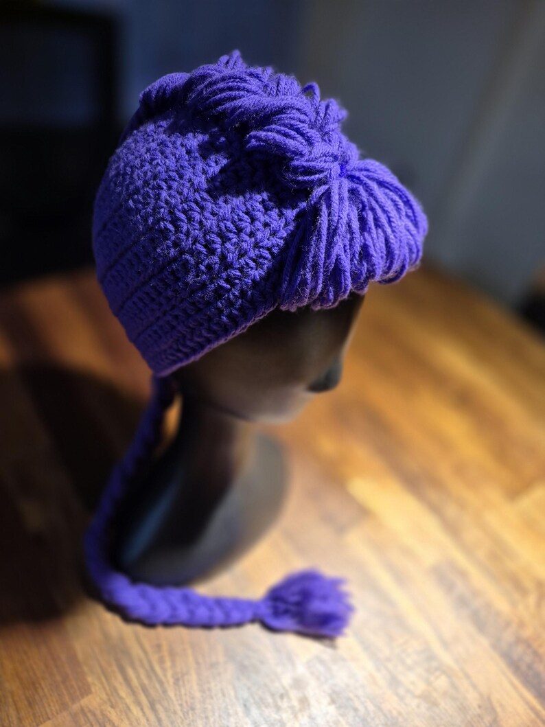 Crochet Mohawk Braid Beanie: Rumi Huntrix Cosplay Hat - Etsy