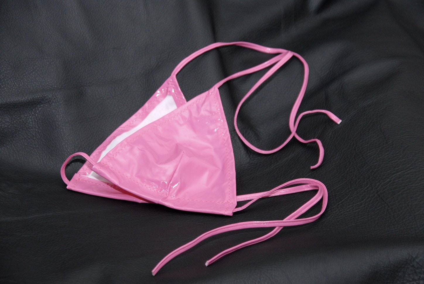 Light Pink Vinyl Bra, Hand Sewn, With Cups Size A-B-C-D and Fully ...