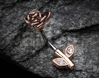 Rose Belly Button | Etsy