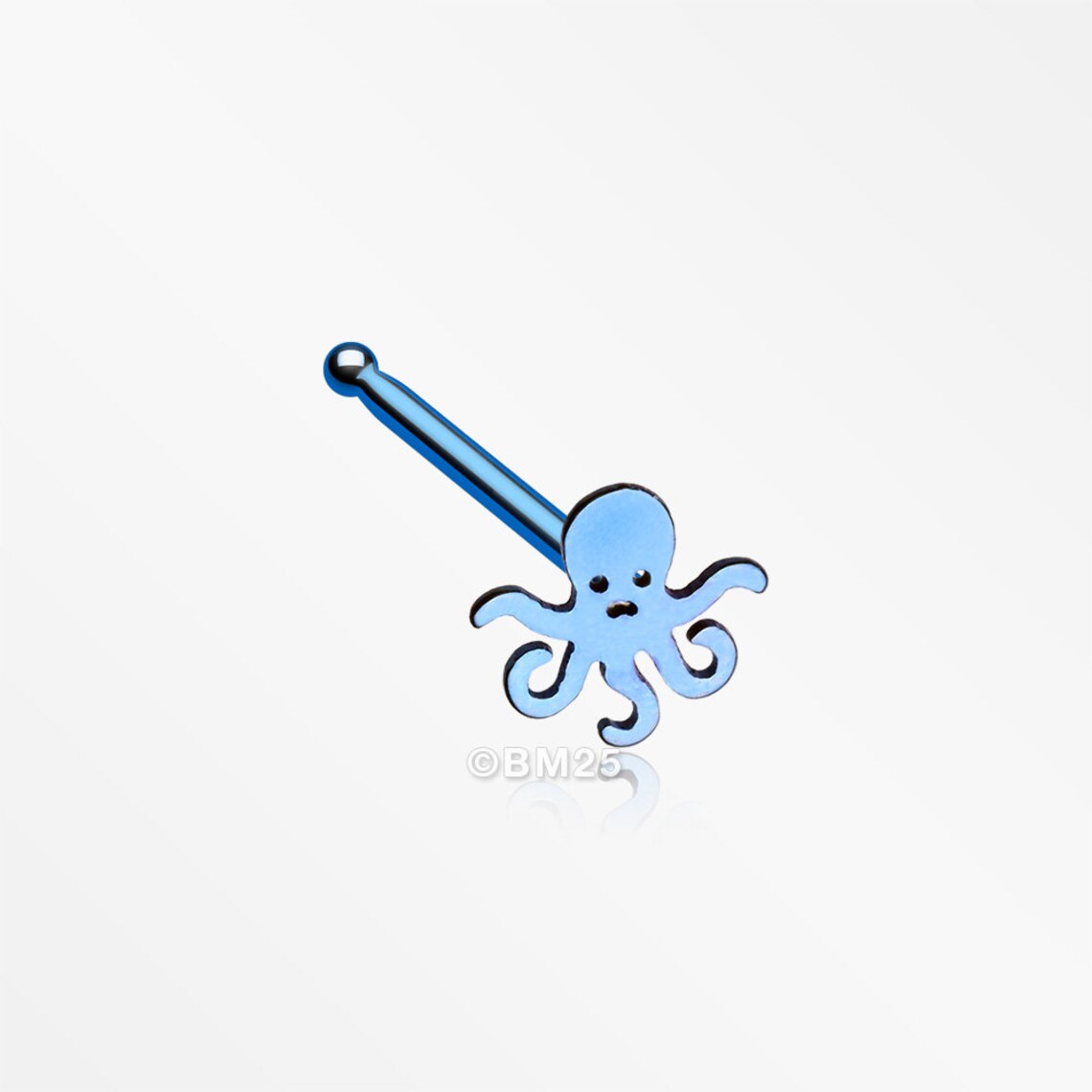 Colorline Evil Octopus Nose Stud Ring-blue - Etsy