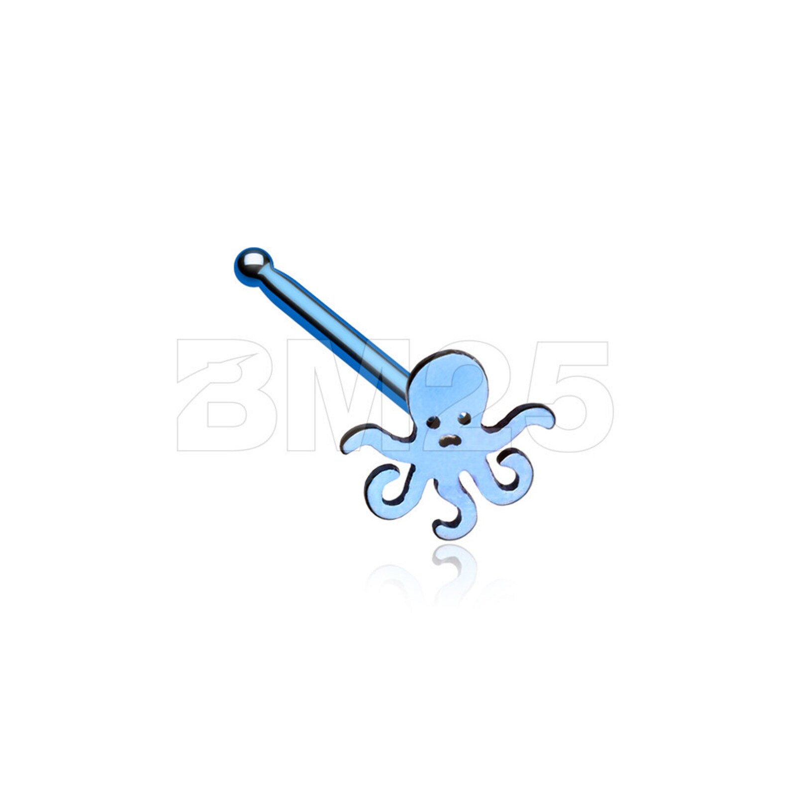 Colorline Evil Octopus Nose Stud Ring Blue | Etsy