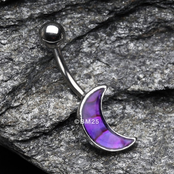 Moon Belly Ring - Etsy