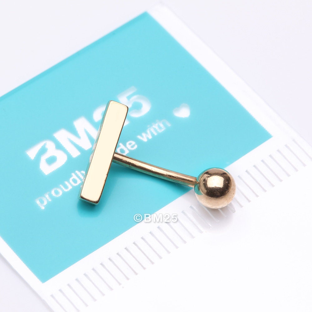 Golden Modern Minimalist Rectangular Bar Steel Curved Barbell - Etsy