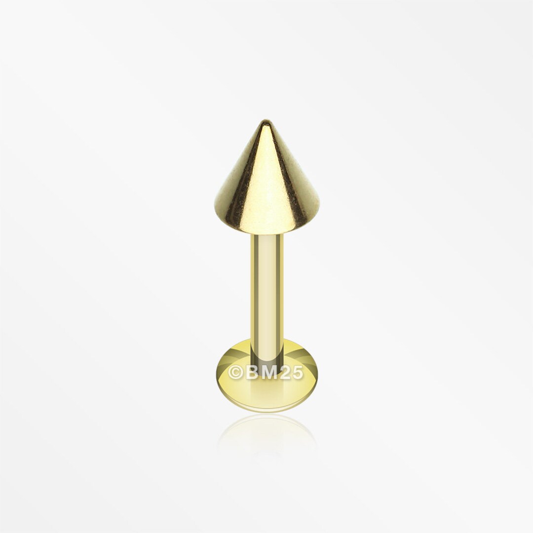 Gold Plated Basic Steel Spike Labret - Etsy