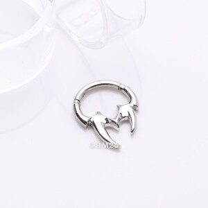 Tribal Inspired Vicious Fangs Clicker Hoop Ring - Etsy Canada