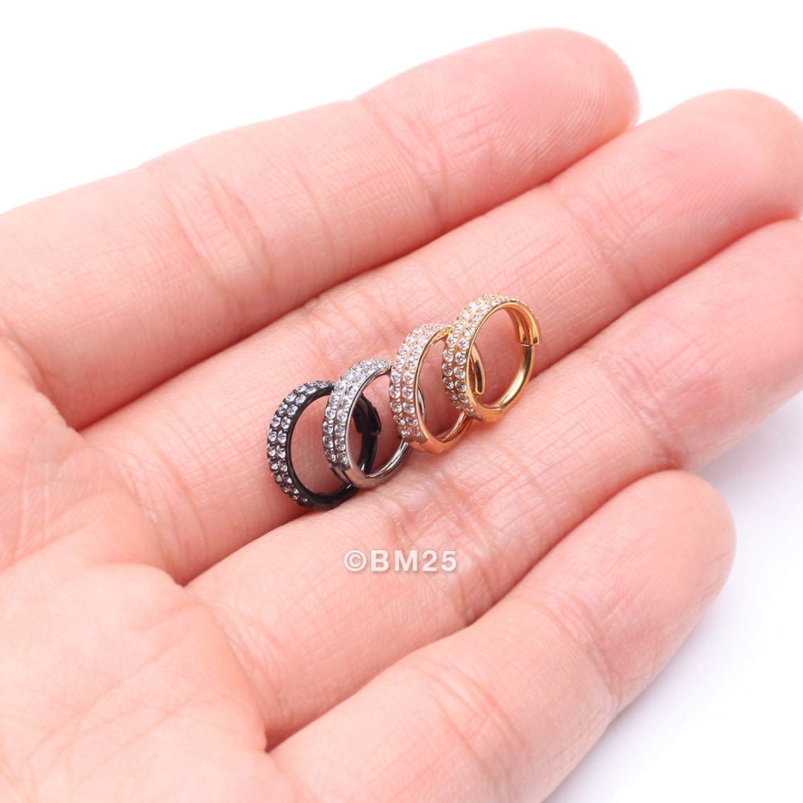 Implant Grade Titanium Blackline Double Lined Gems Seamless - Etsy