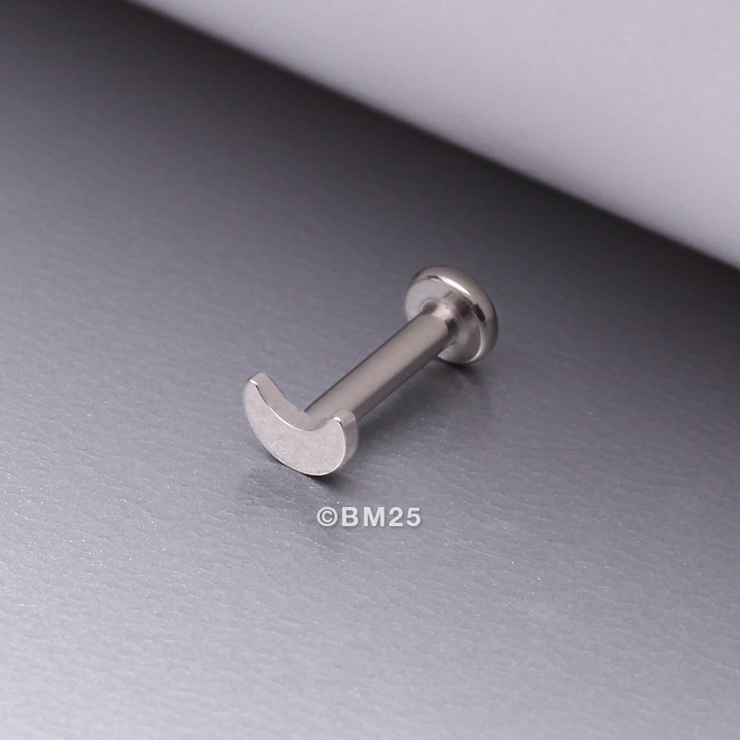 Implant Grade Titanium Crescent Moon Top Internally Threaded Flat Back ...