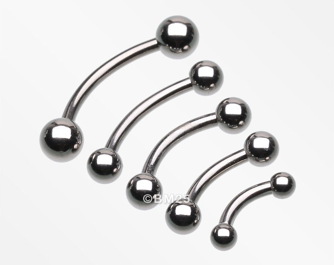 Basic Steel Curved Barbell Ring - Etsy