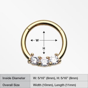 Golden Glistening Sparkle Seamless Clicker Ring-gold - Etsy