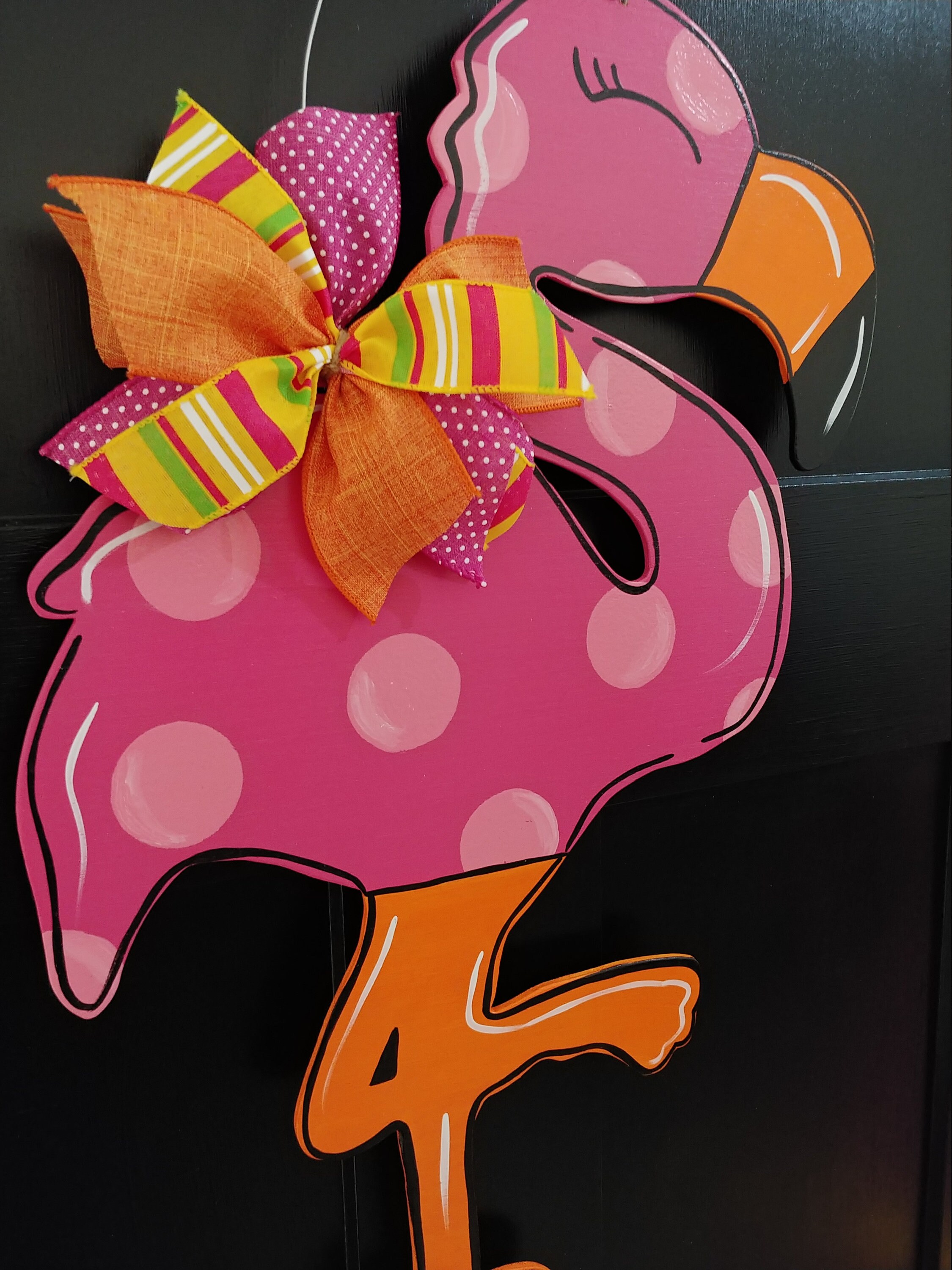 Flamingo Door Hanger - Etsy