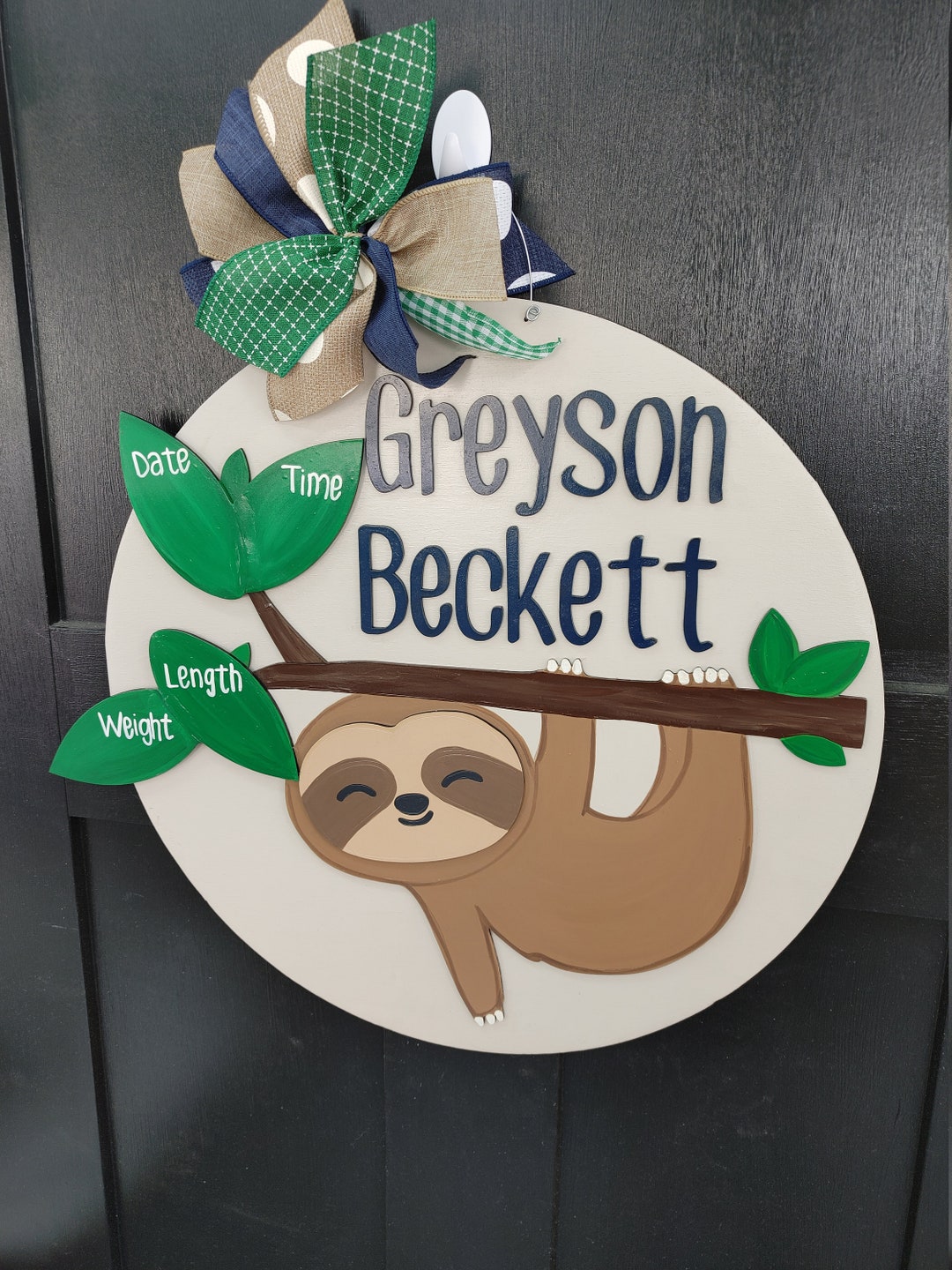 Sloth Baby Hanger 3D - Etsy