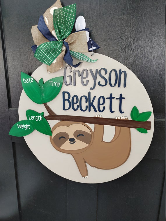 Sloth Baby Hanger 3D | Etsy