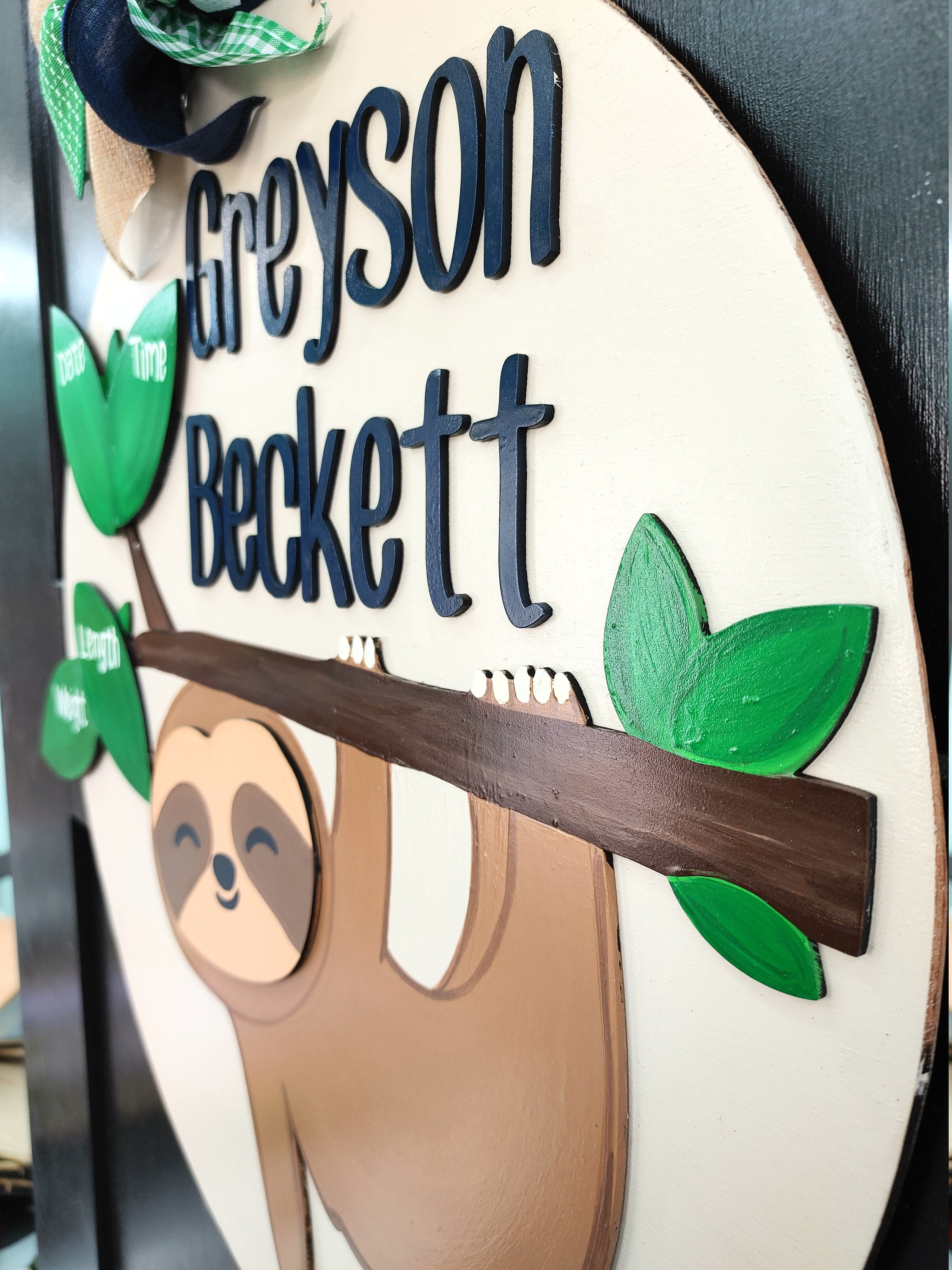 Sloth Baby Hanger 3D - Etsy