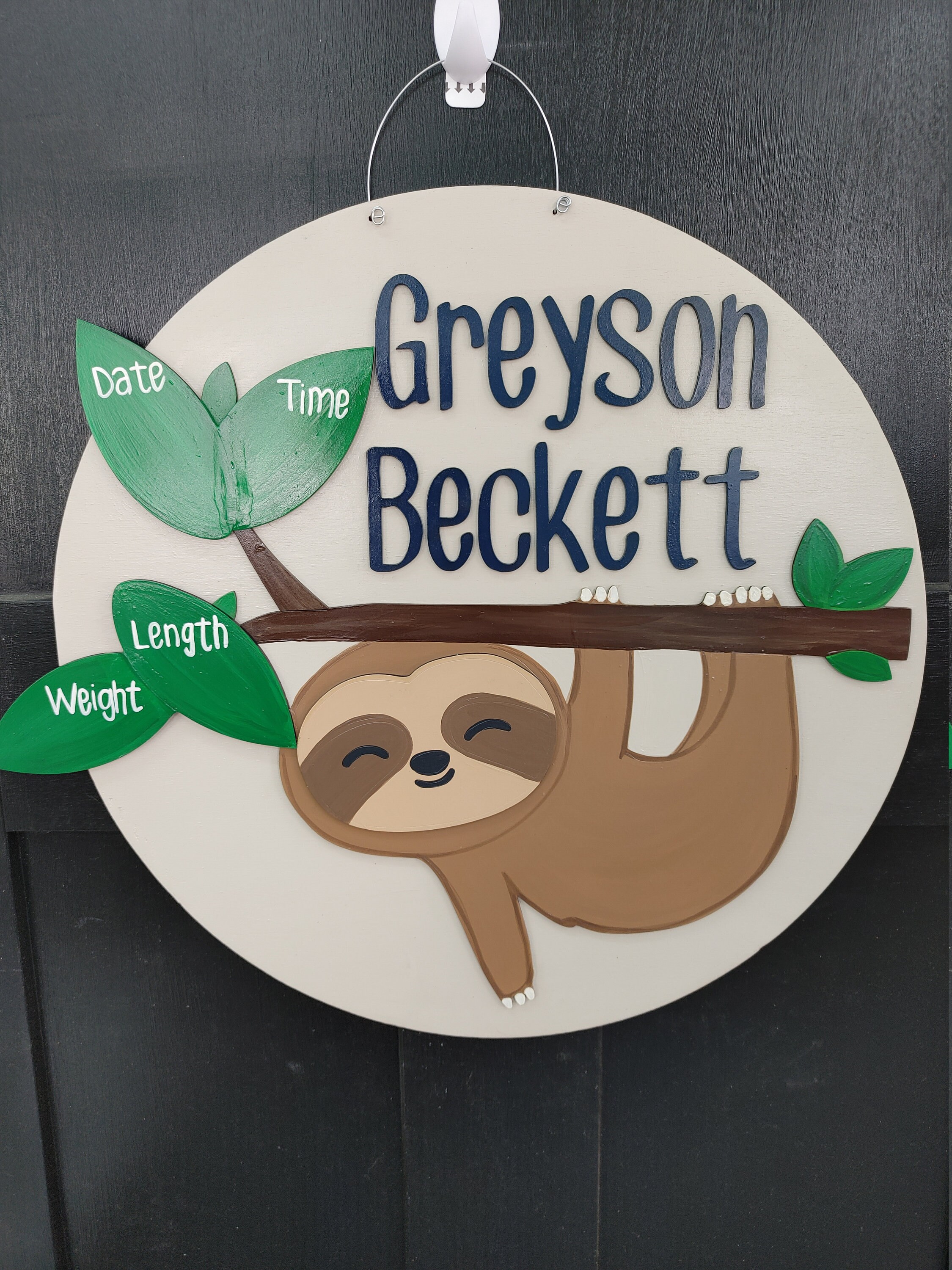 Sloth Baby Hanger 3D - Etsy