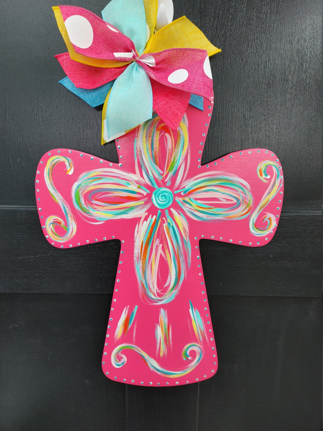 Bright Colored Cross Door Hanger - Etsy