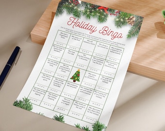 Christmas Bingo, Office Party, Holiday Game, Holiday Office Party Game ...