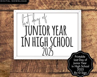 Peace Out Junior Year Sign 2025 - Last Day of 11th Grade Printable ...