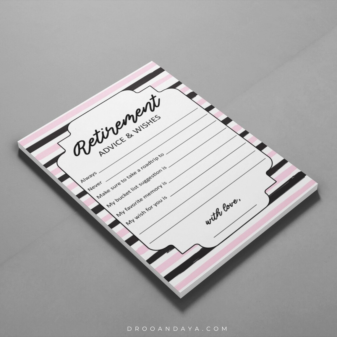 Advice and Wishes for a Retirement Party Advice Cards | Etsy