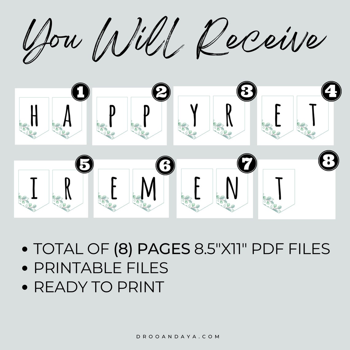 Retirement Party Printable Happy Retirement Banner Retirement | Etsy