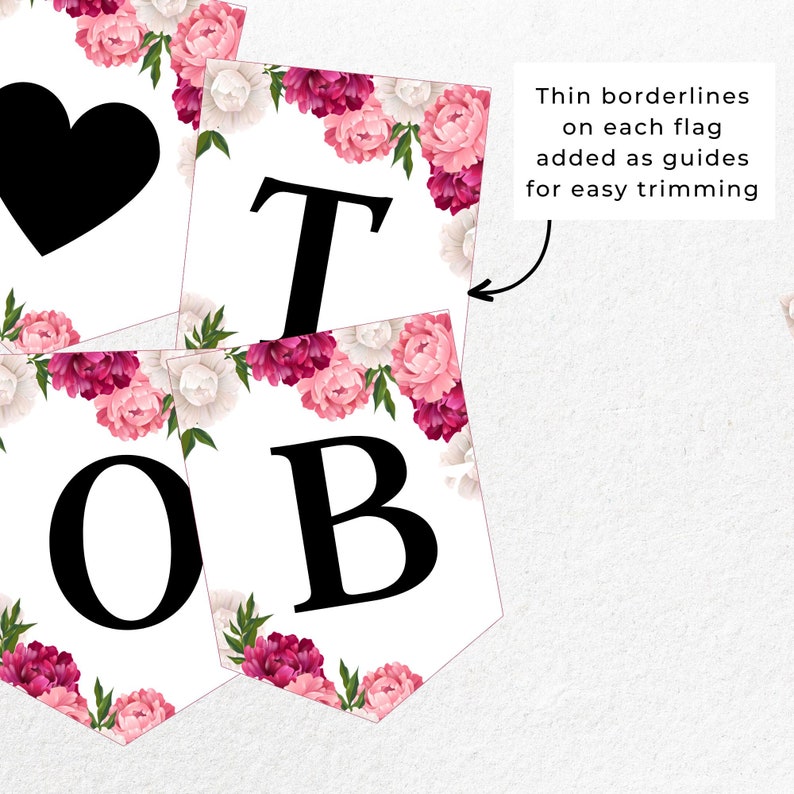Floral Bride to Be Banner: Printable Bridal Shower Decor (PDF) - Etsy