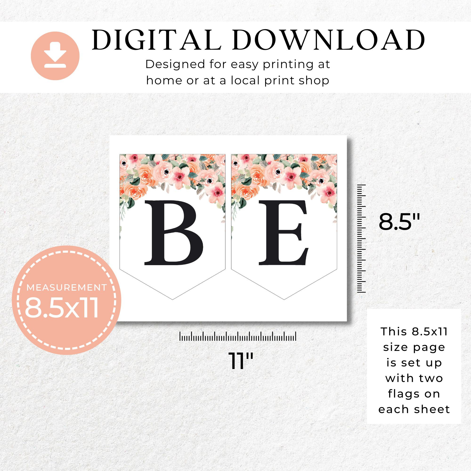 Floral Bride to Be Printable Banner, Floral Wedding Banner, Bridal ...