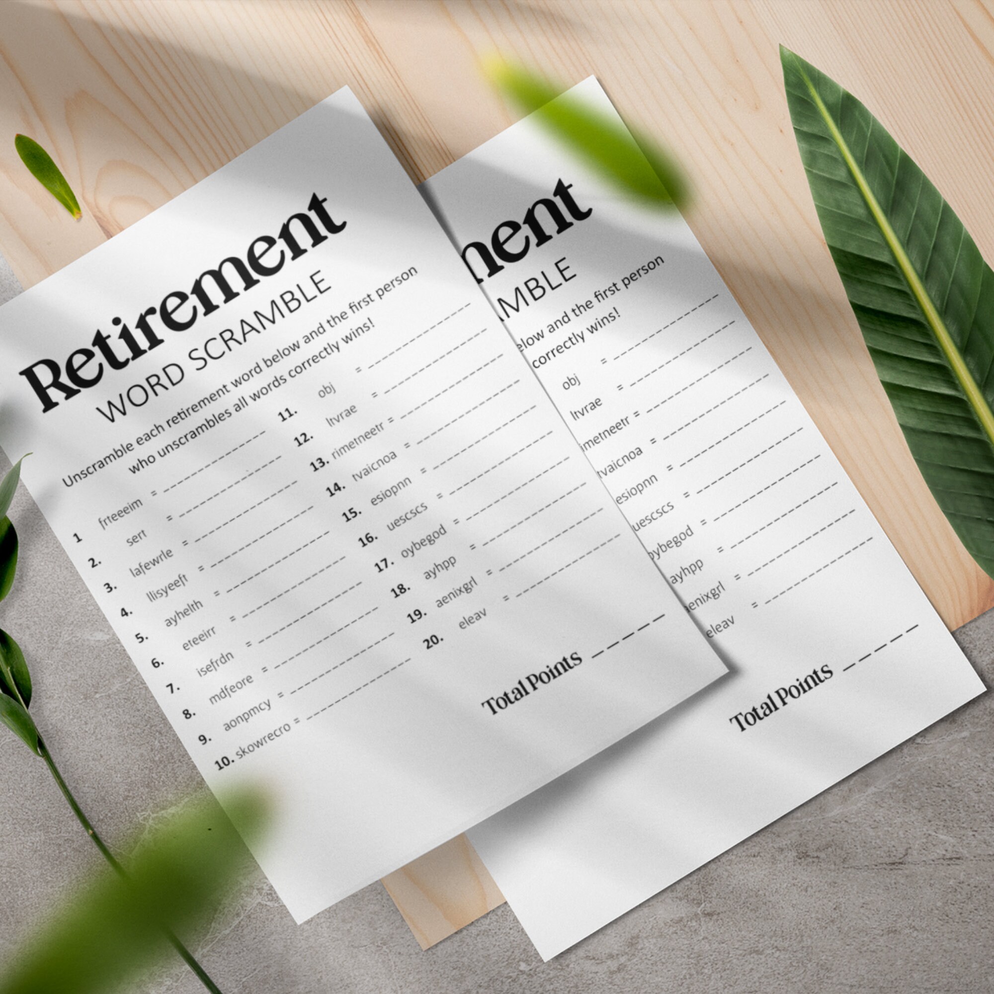 Retirement Word Scramble, Retirement Game, Game for Coworker, Goodbye ...