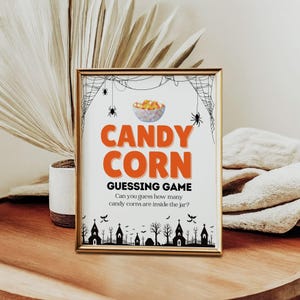 Candy Corn Guessing Game Sign – Halloween Party Printable (digital ...