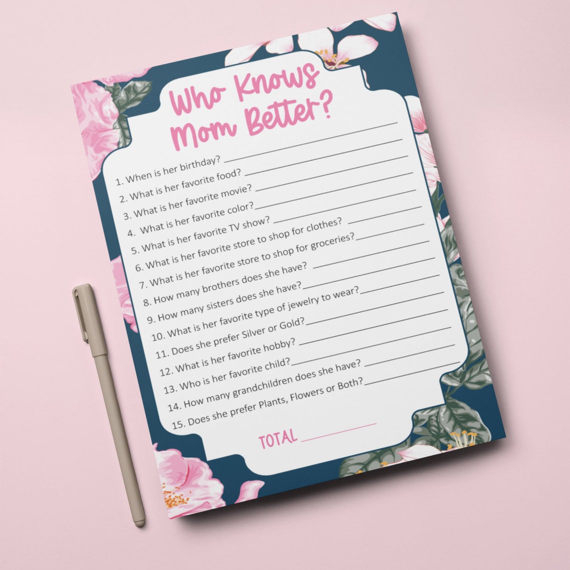 Mothers Day Printable Banner and Who Knows Mom Best Family - Etsy