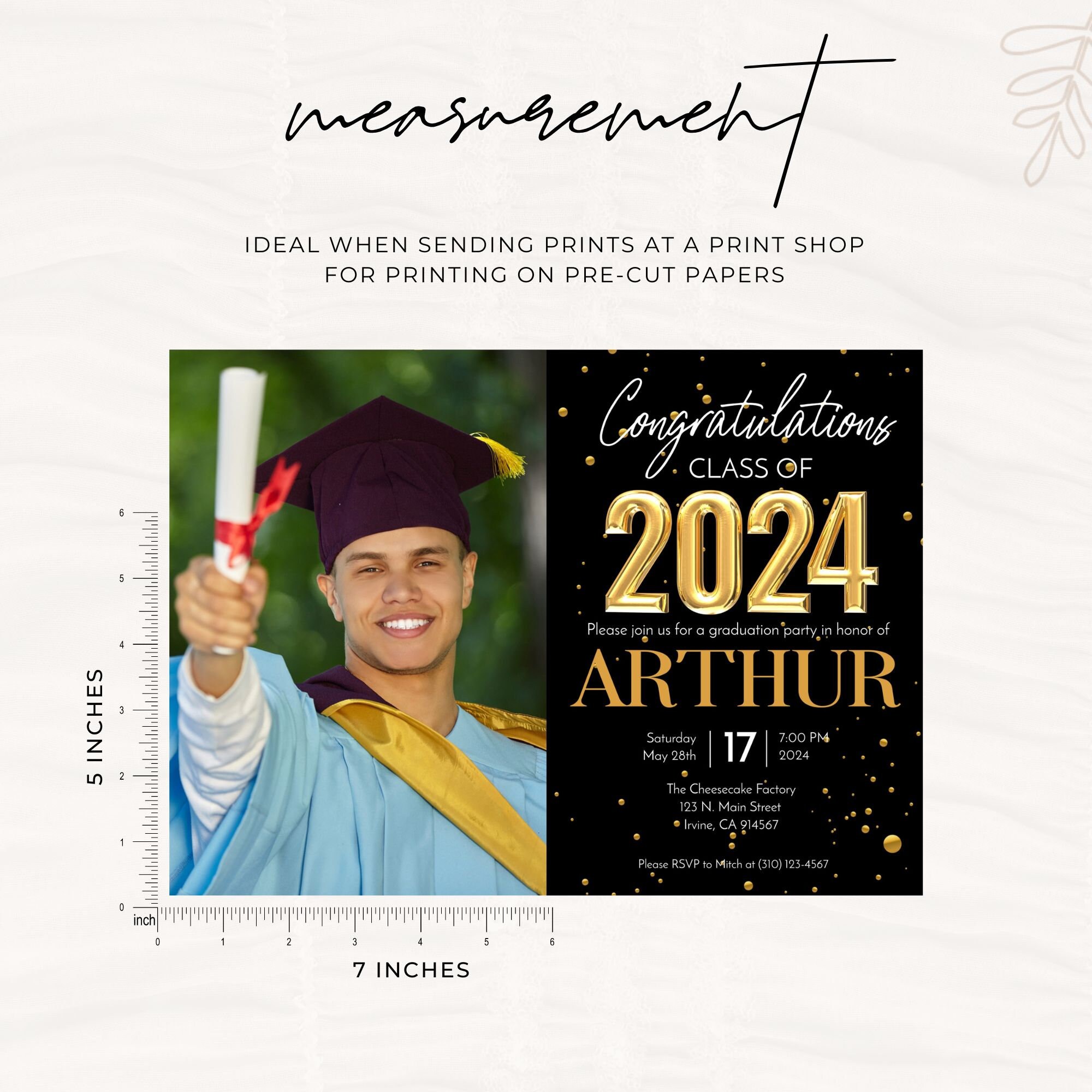 Class of 2024 Graduation Invitation Template, Graduation Invitation ...