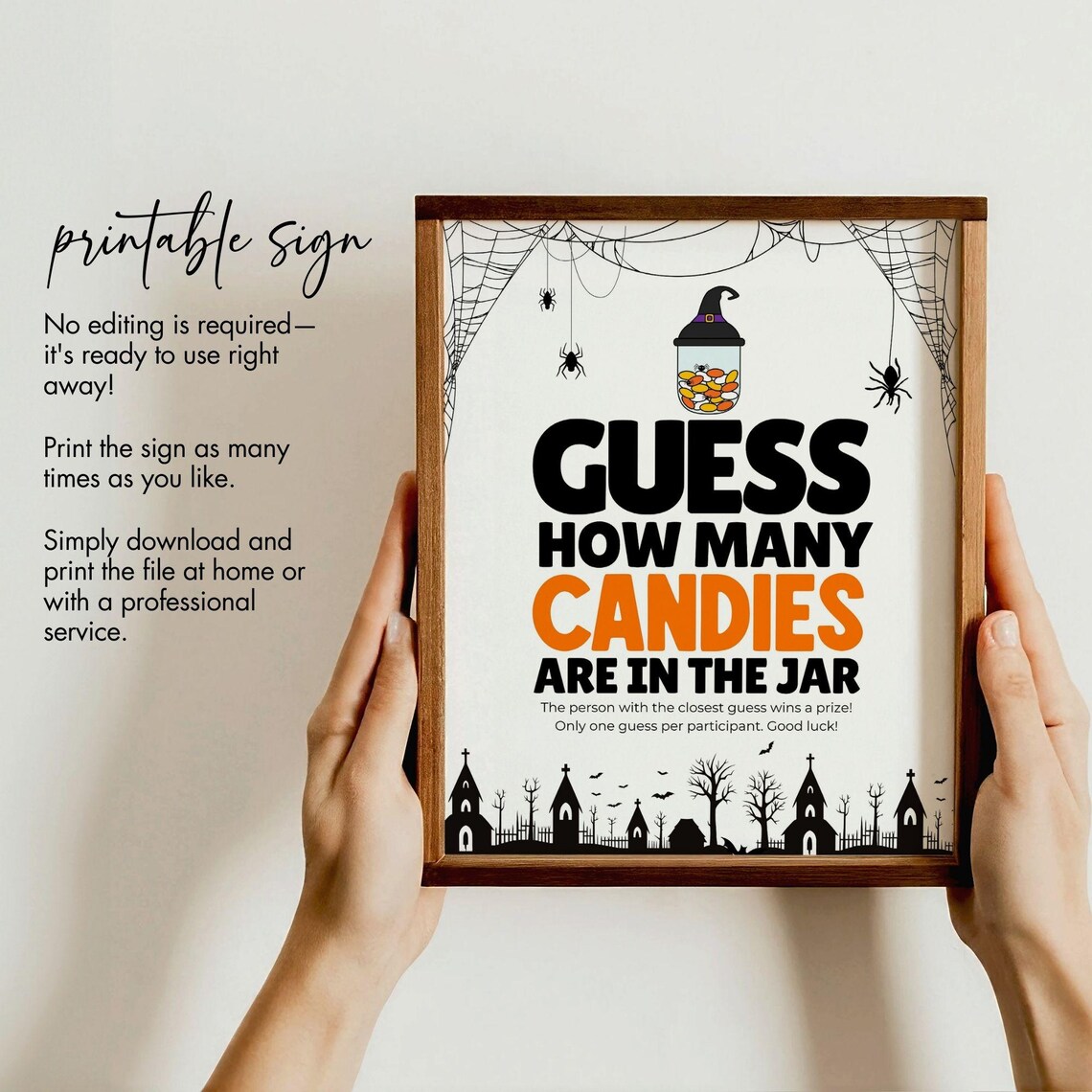 Halloween Candy Guessing Game – Printable Halloween Party Game – Guess ...