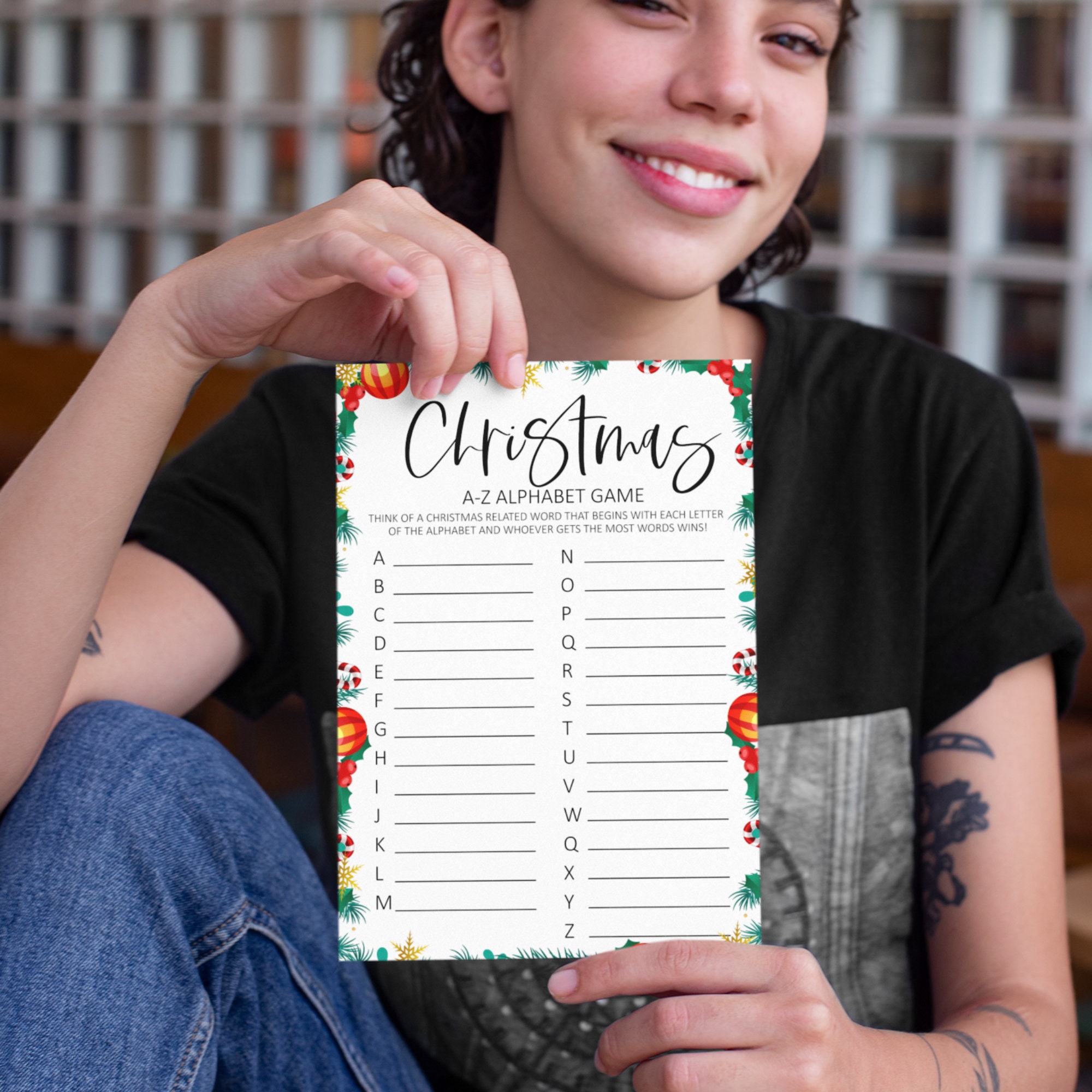 Christmas Alphabet AZ Game, Christmas Games, Family Christmas Activity ...