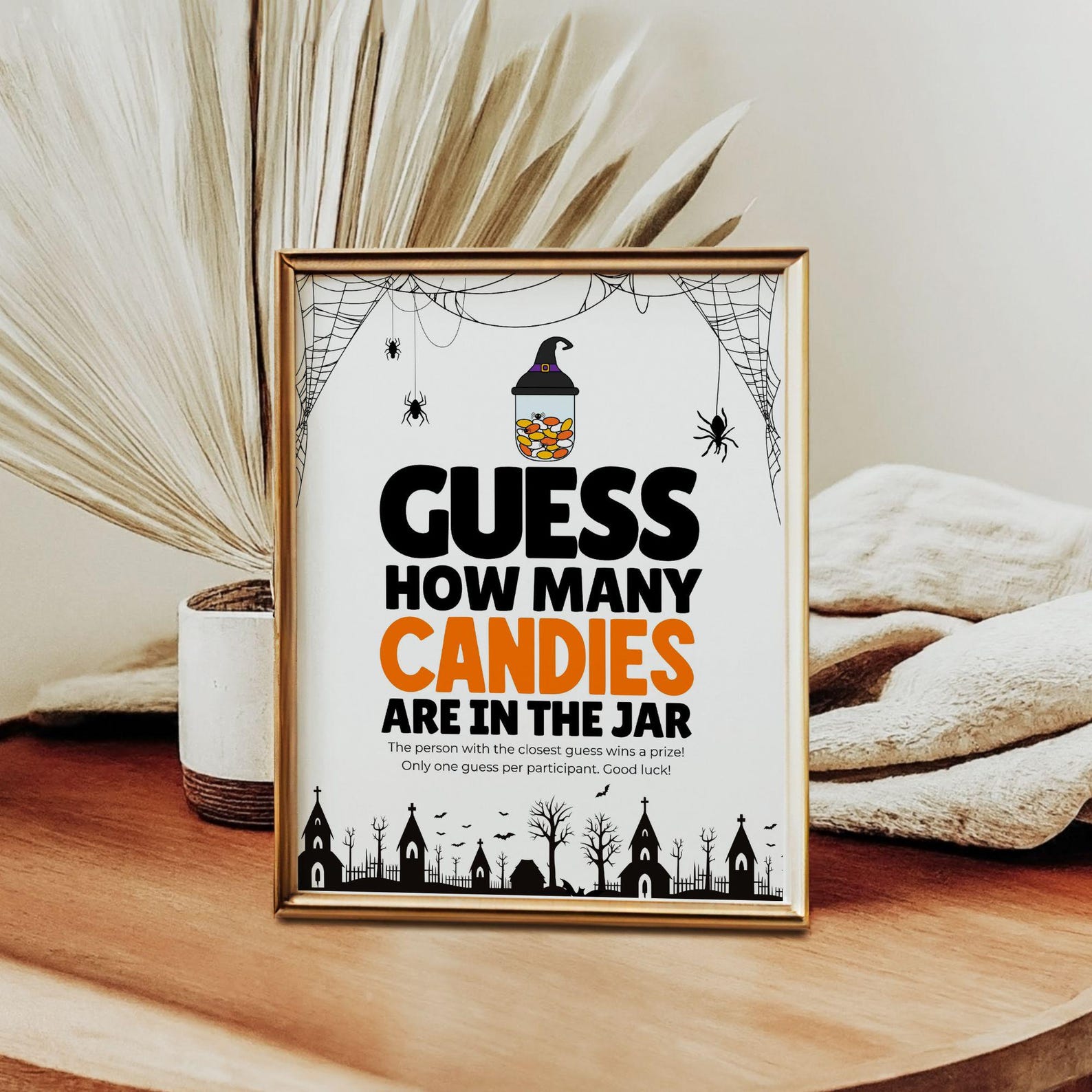 Halloween Candy Guessing Game – Printable Halloween Party Game – Guess ...